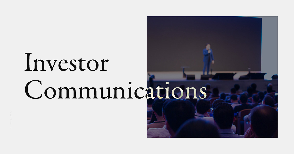 Investor Communications | 制作実績 | NEXVISION STUDIO